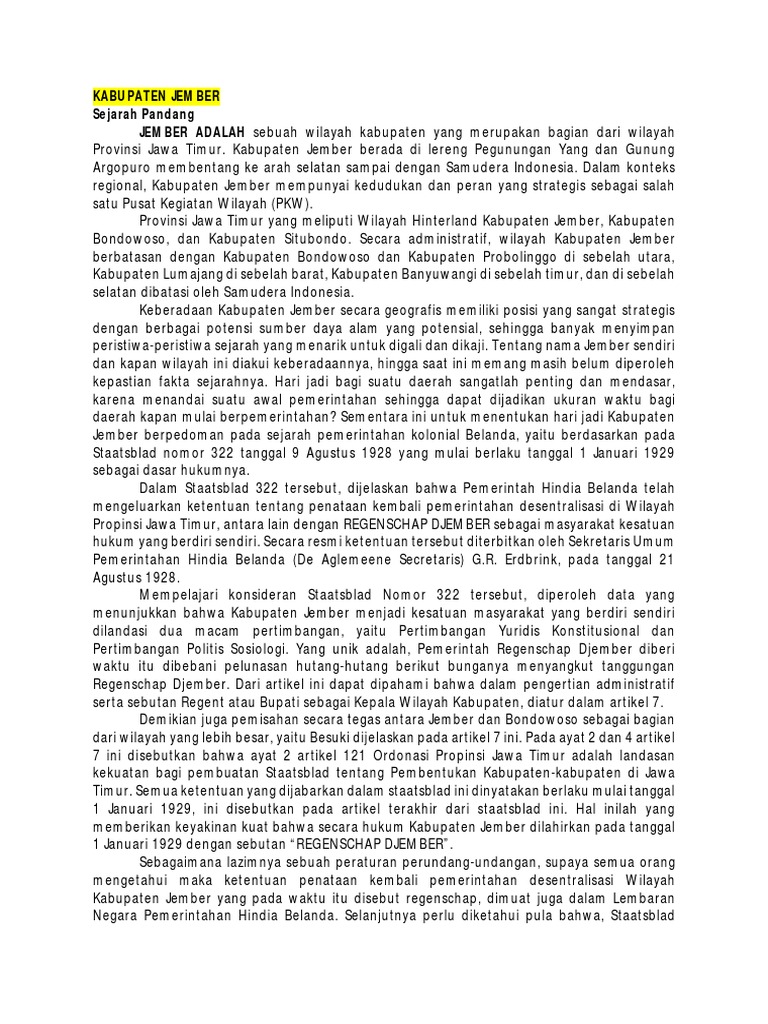 Profil Kab Jember | PDF