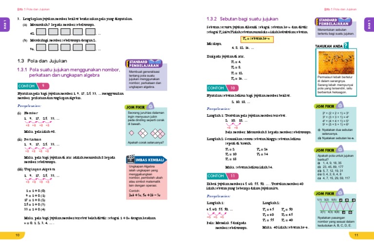 Bab 1 Pola Dan Jujukan ms6 | PDF
