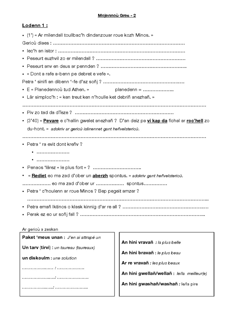 Mojennoù Gres - 2 | PDF