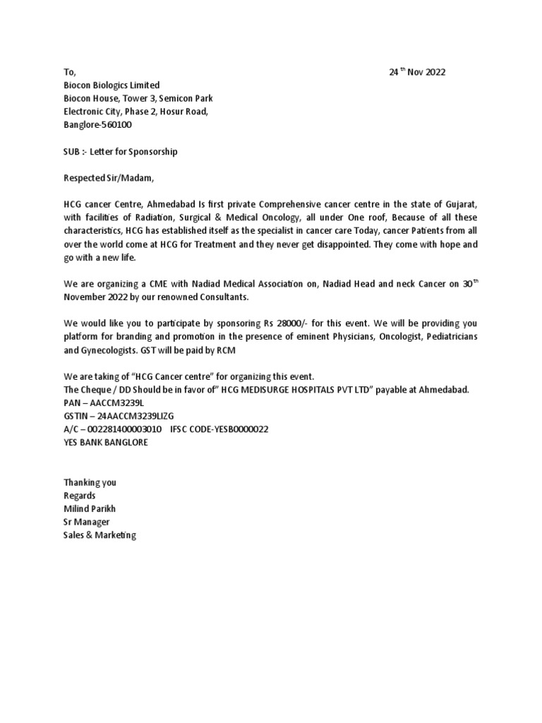 Biocon letter | PDF