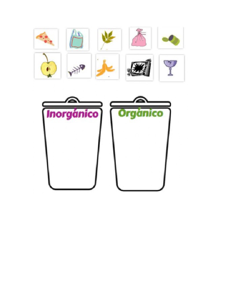 basura organica inorganica clasificar | PDF