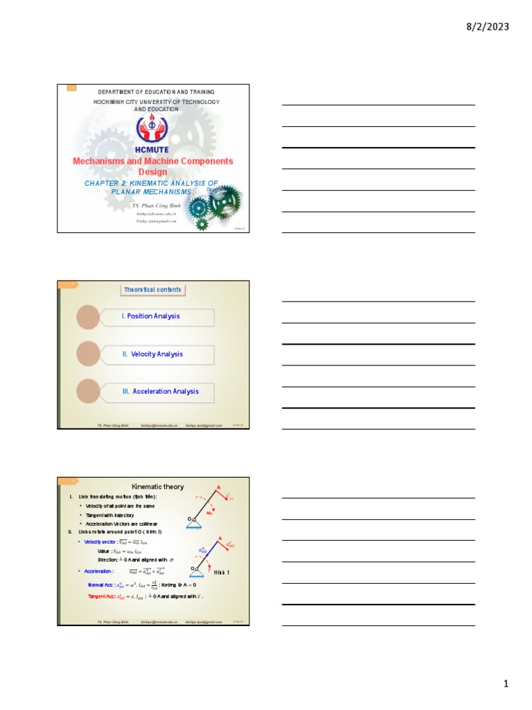 Chapter 2 PLANAR KINEMATIC ANALYSIS | PDF