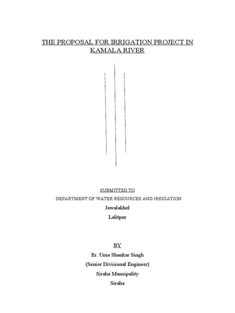 The Proposal For Irrigation Project in Kamala River | PDF