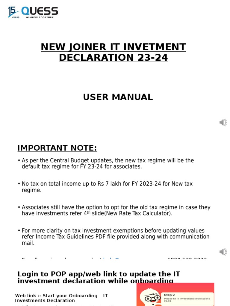 User Manual New Joinee | PDF
