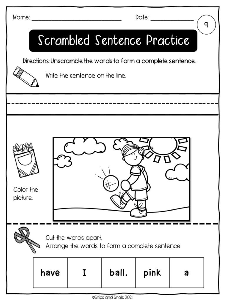 Scramble sentence Ladybugs & Caterpillars | PDF
