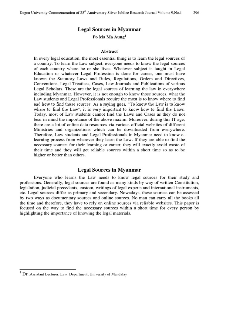 Child Law | PDF | Myanmar | Constitution