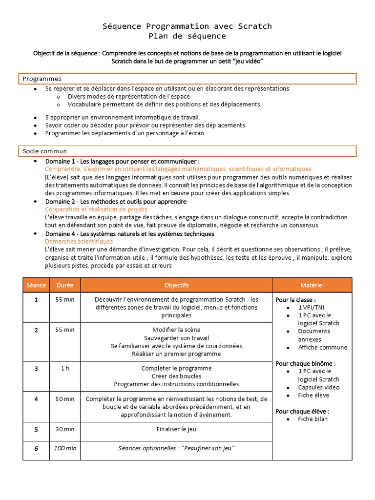 Scratch Séquence Complète | PDF | Ordinateurs | Technologie et ingénierie