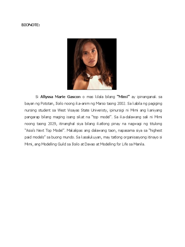 Fil Bionote Sample | PDF