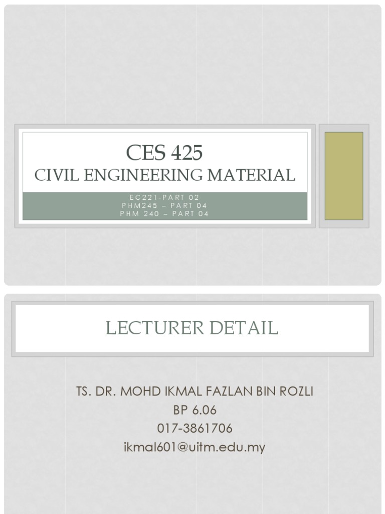 Ces 425 - Intro | PDF