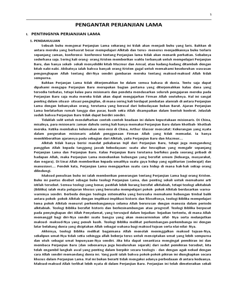 Pengantar Perjanjian Lama | PDF