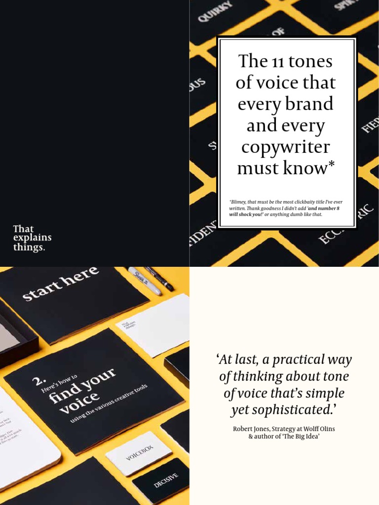 The 11 Tones of Voice That Every Brand and Every Copywriter Must Know | PDF
