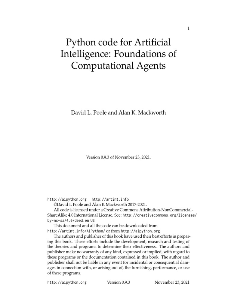 Python Code For Artificial Intelligence | PDF