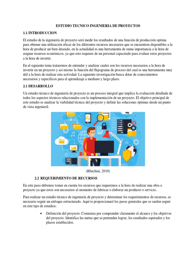 Estudio Tecnico Ingenieria de Proyectos | PDF