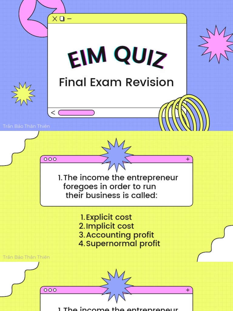 EIM Review Session | PDF