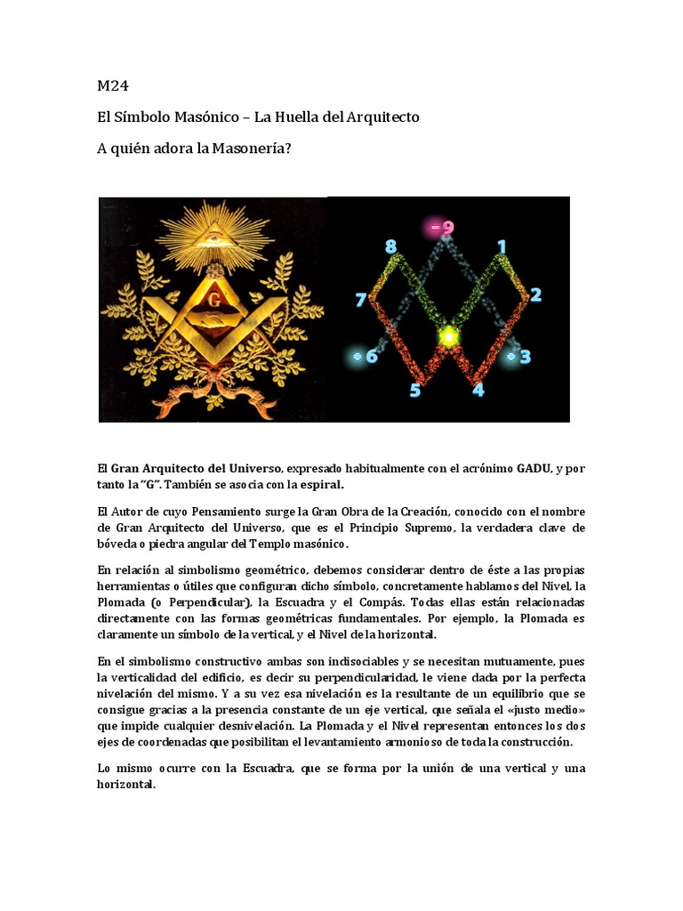 M24 El Símbolo Masónico - La Huella del Arquitecto | PDF