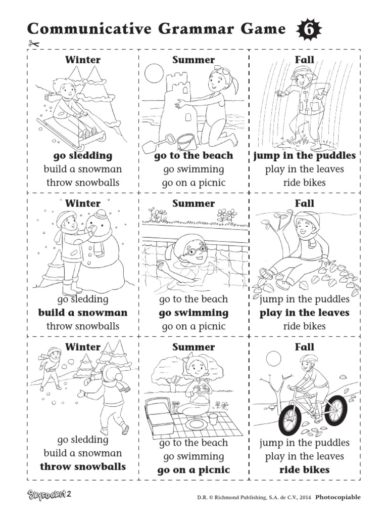 Communicative Grammar Game 6St | PDF