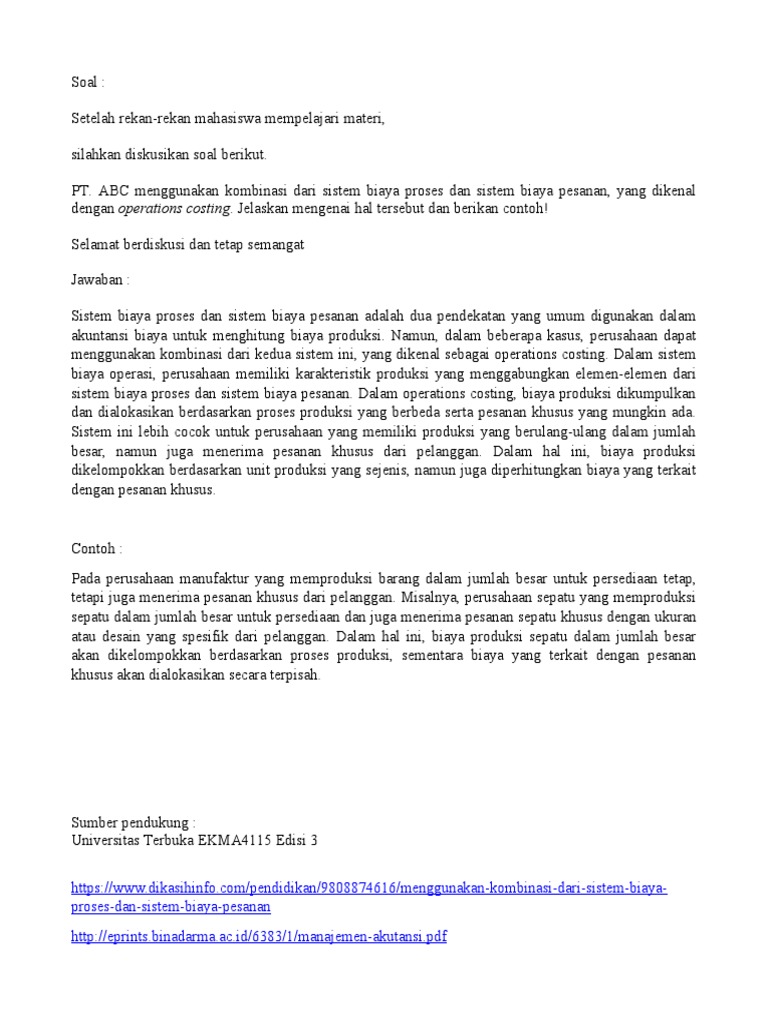 Diskusi Dan Kuis Latihan Soal | PDF