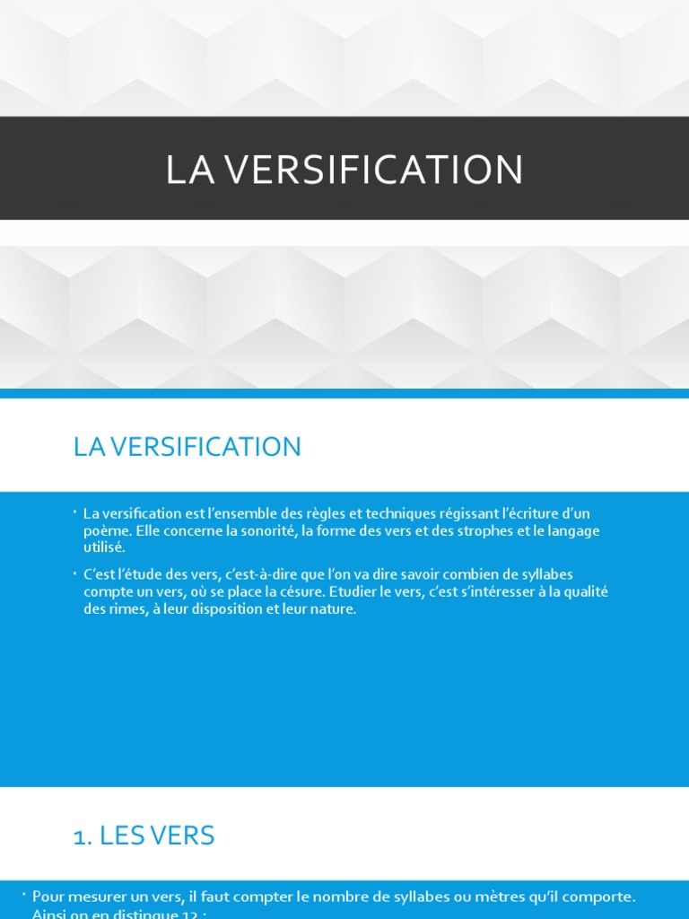 La Versification | PDF