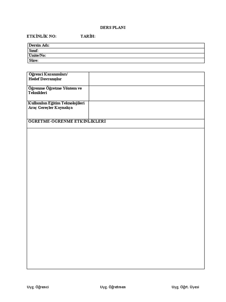 Staj Plan - Kopya | PDF