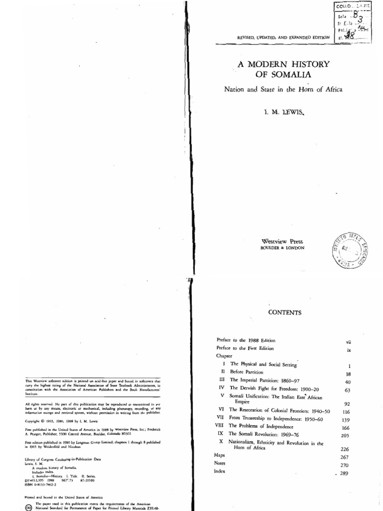 A Modern History of Somalia | PDF