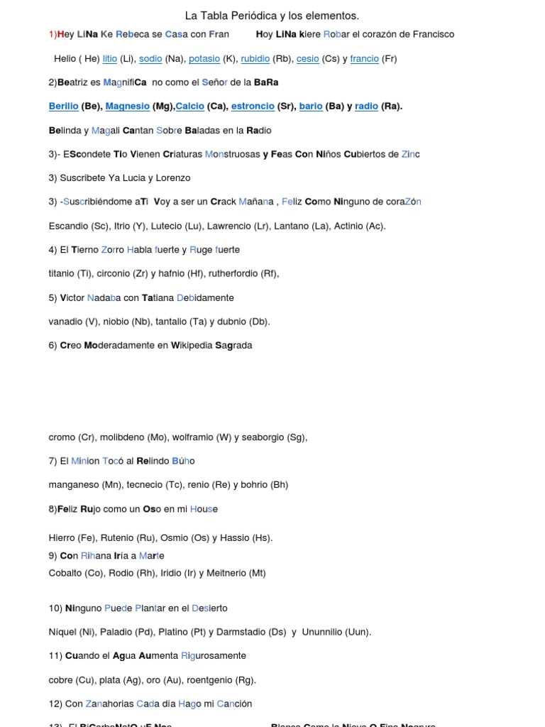 La Tabla Periódica y Los Elementos | PDF