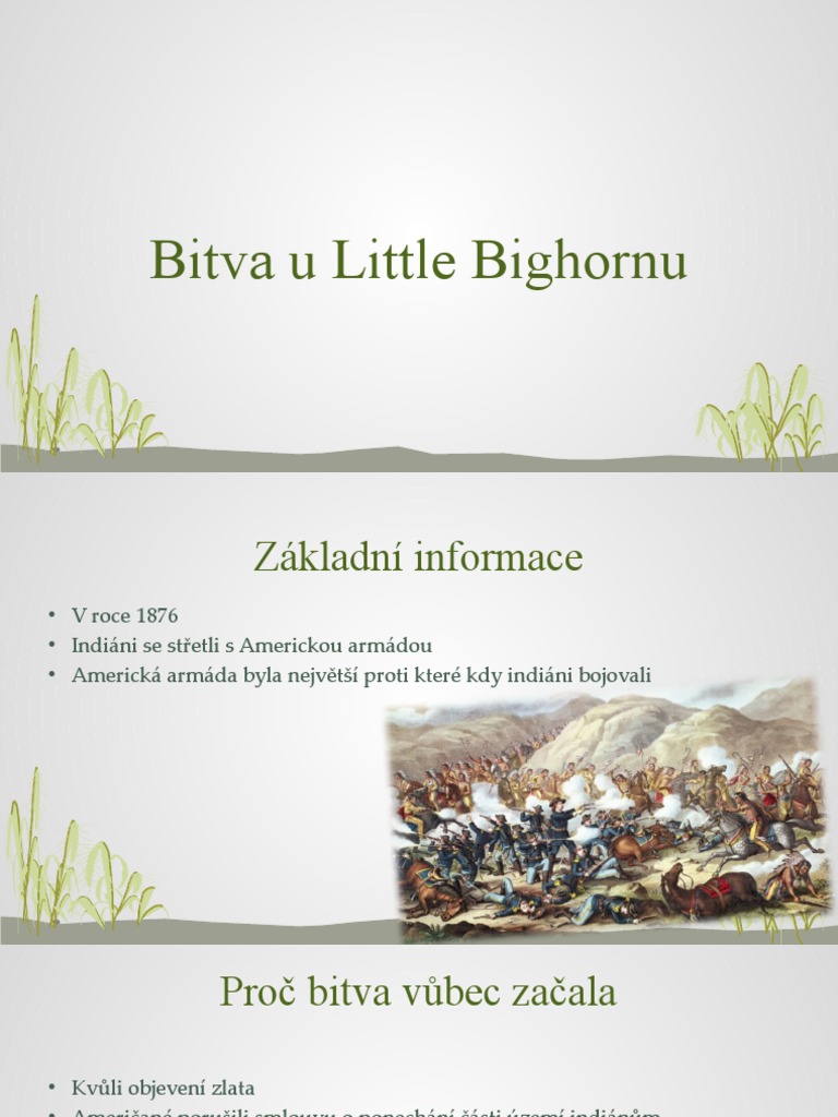 Bitva U Little Bighornu Dějepis | PDF