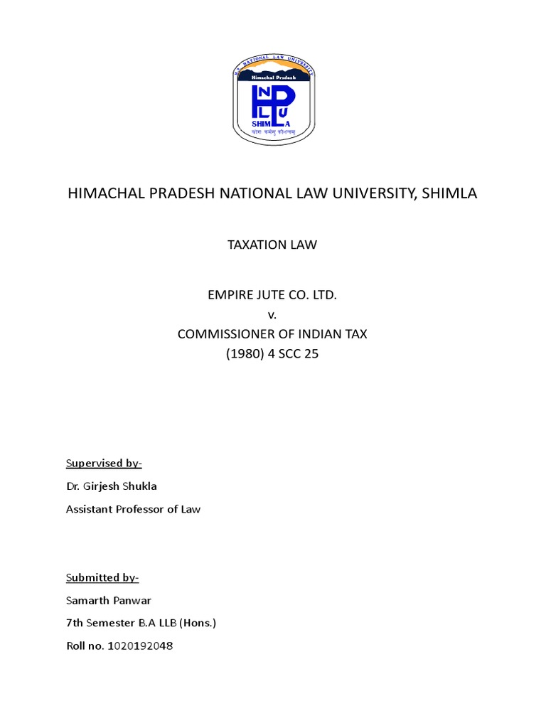 Empire Jute Co. Ltd. Tax Case Analysis | PDF | Expense | Cost