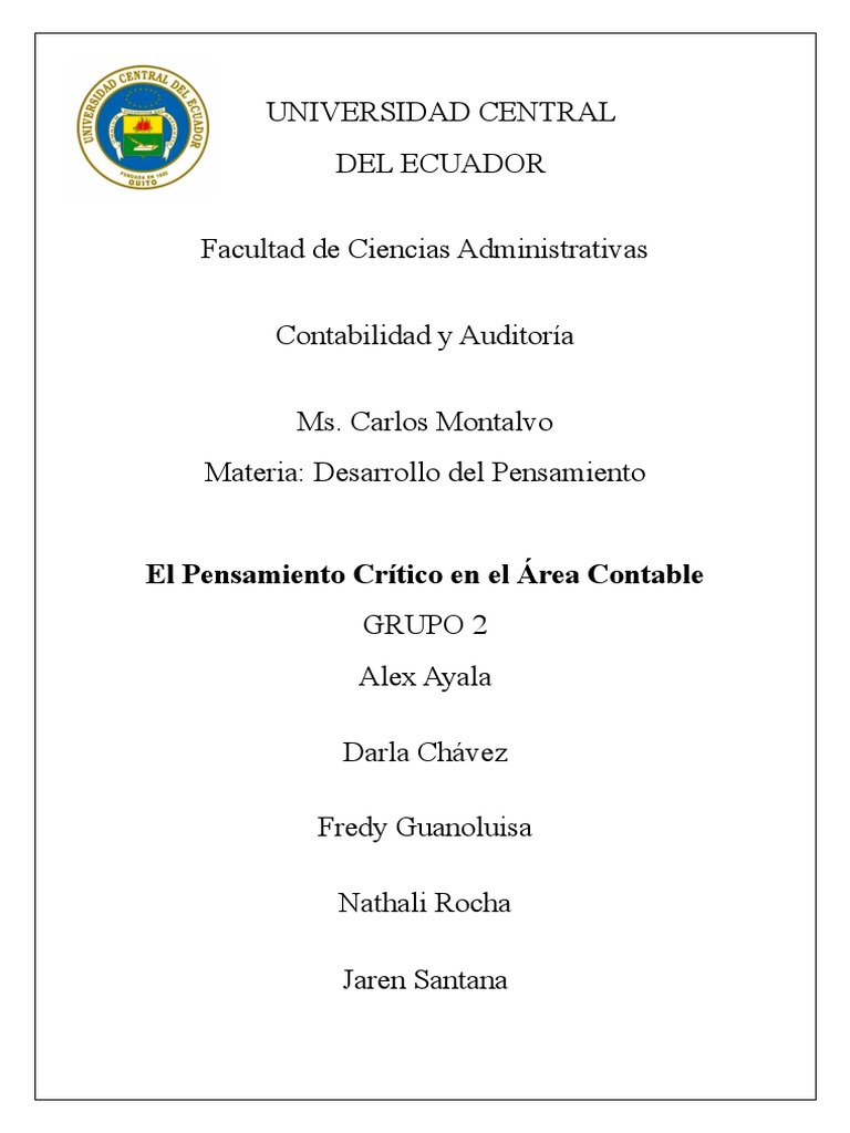 U1 Tarea3 Ensayo Rubrica P Contable | PDF