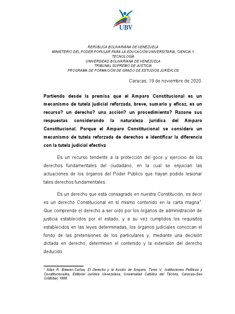 2da Eval - Amparo Constitucional | PDF