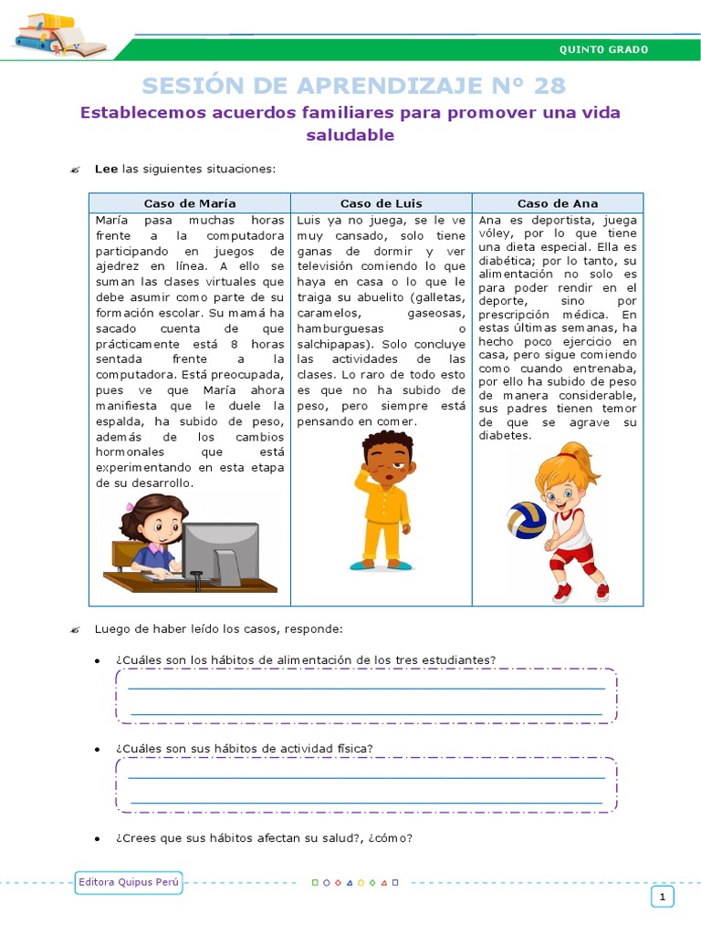 Anexo de Sesiones de Aprendizaje - EDA II Semana 4 - Editora Quipus Perú | PDF
