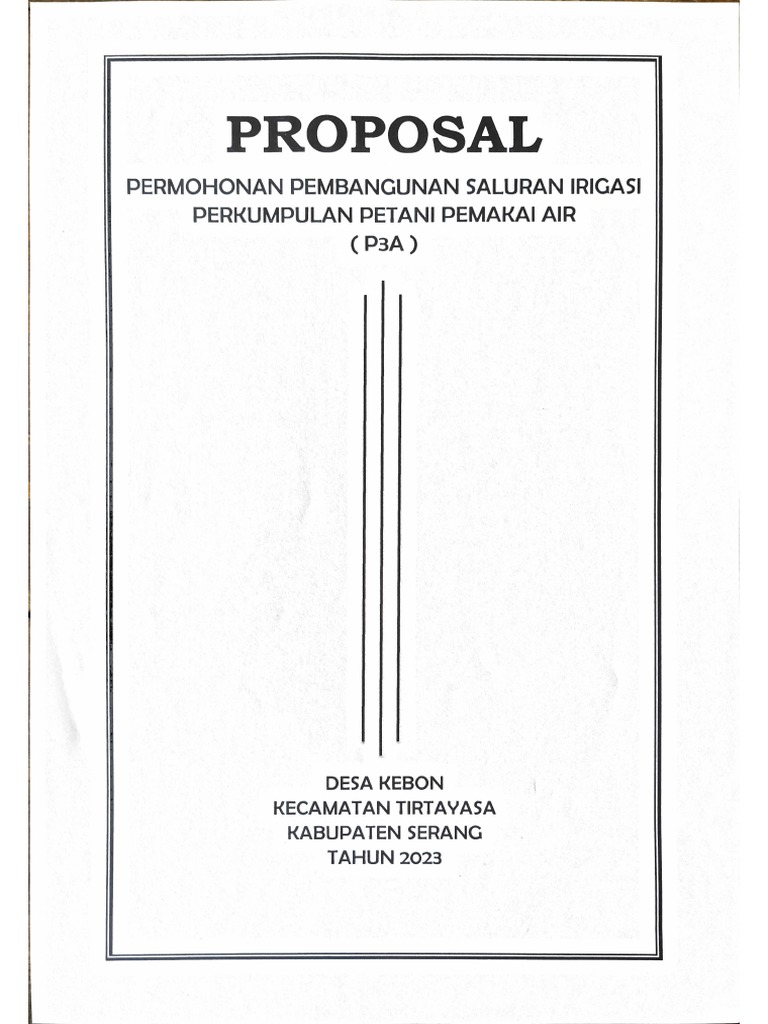 Proposal Irigasi | PDF