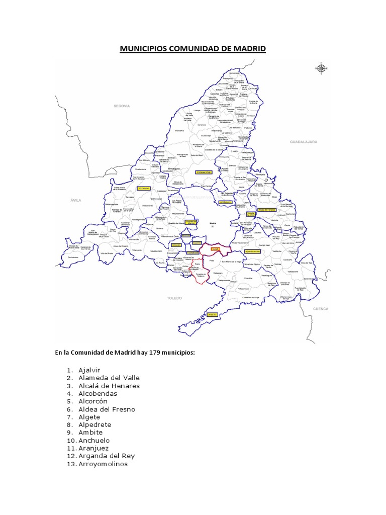 Municipios CAM 1 | PDF