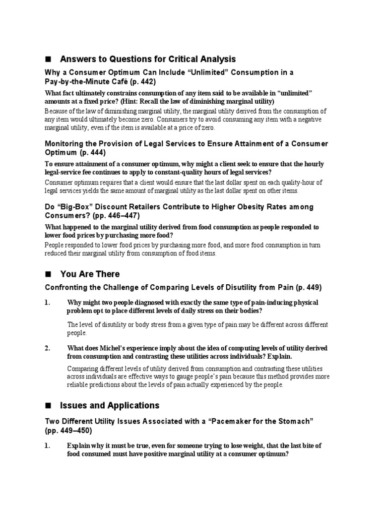 Chapter 20 - Consumer Choice | PDF | Utility | Marginal Utility