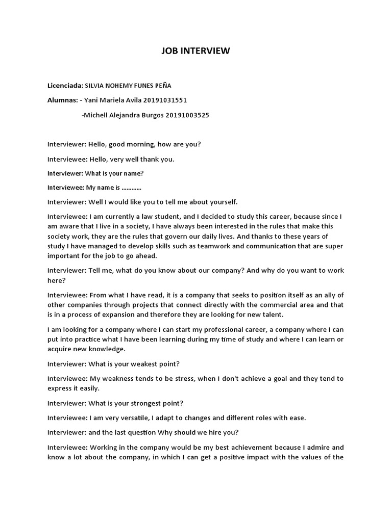 Job Interview Homework | PDF