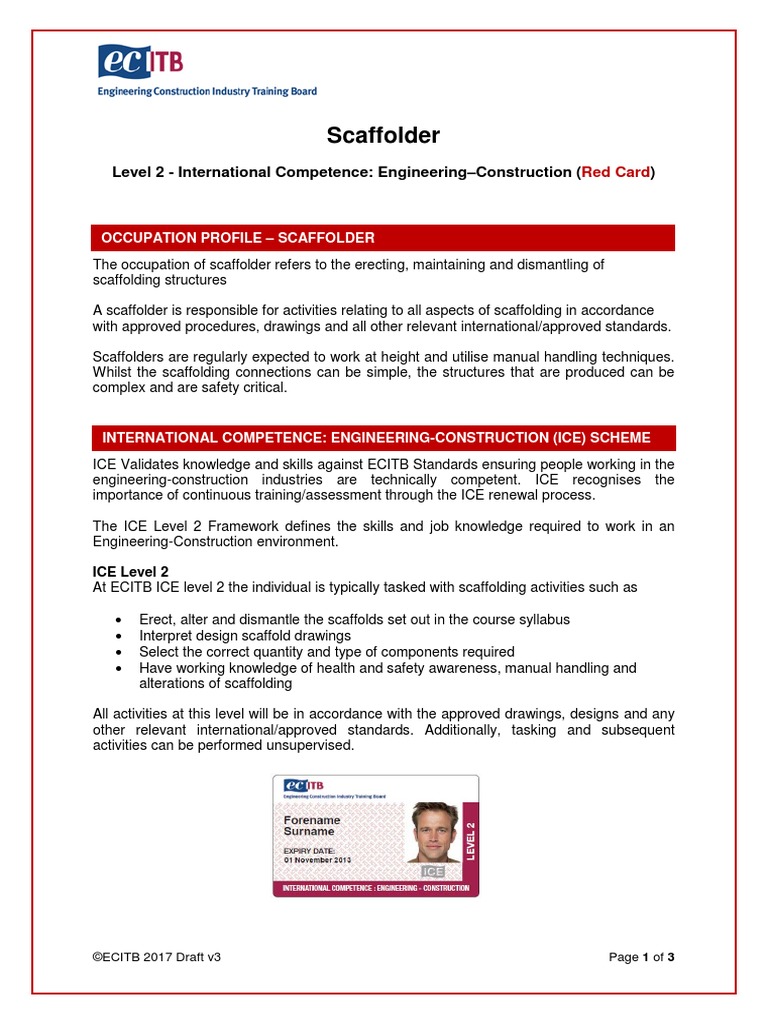 Scaffolding ICE Level 2 v1 | PDF | Safety | Occupational Safety And Health