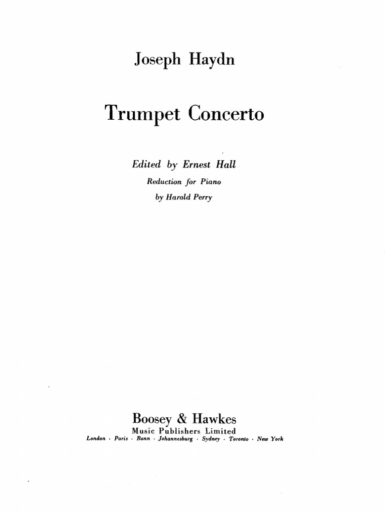 Haydn Trumpet Concerto Mvt 3 PDF | PDF