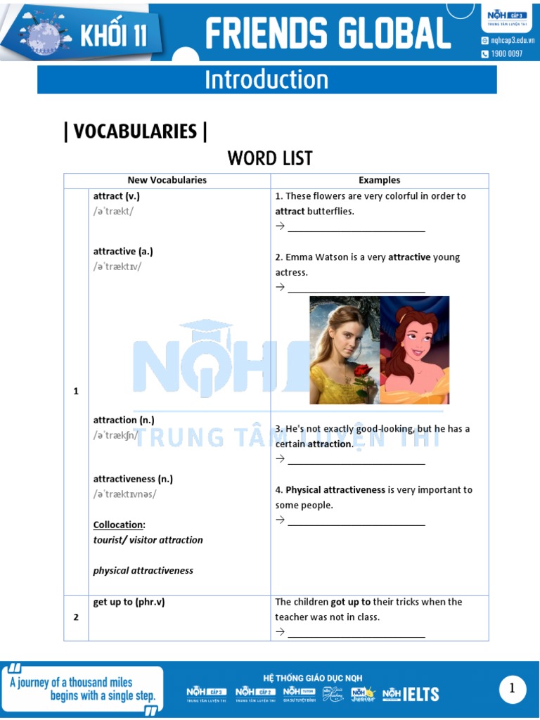 Friends Global Vocab Unit Intro | PDF