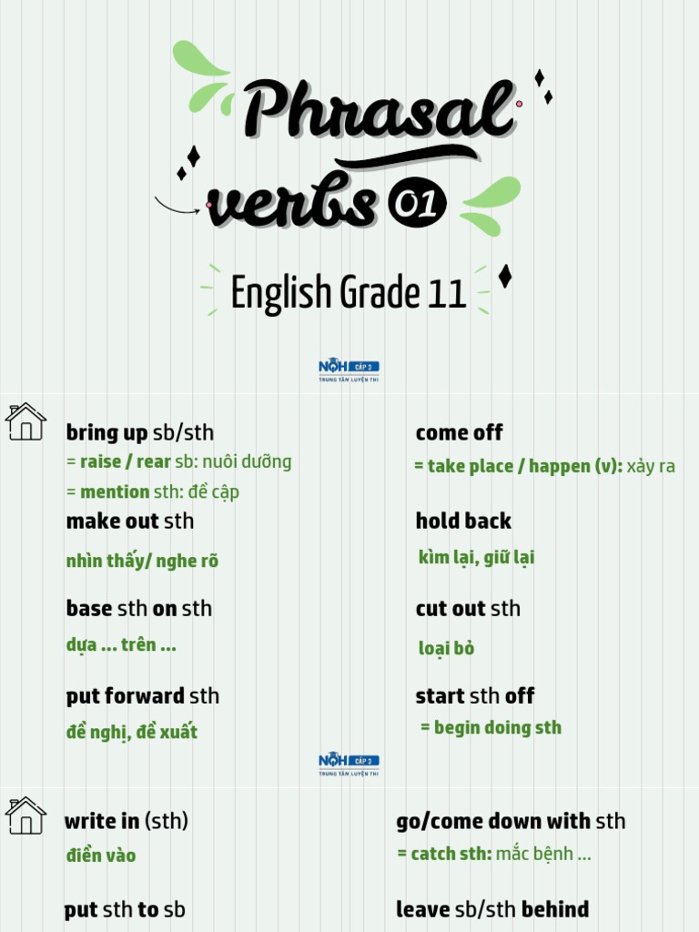 Phrasal Verbs for Grade 11 English | PDF