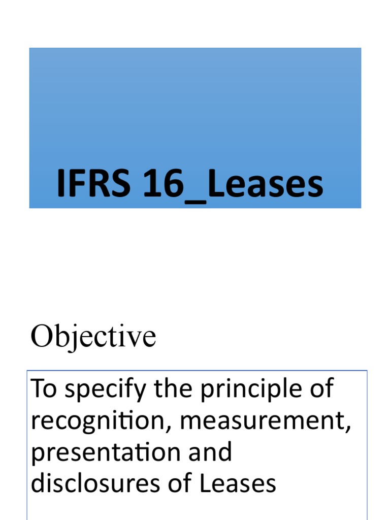 Ifrs 16 Lease | PDF