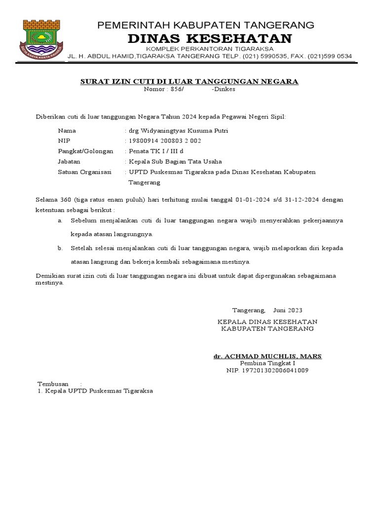 Format Cuti | PDF