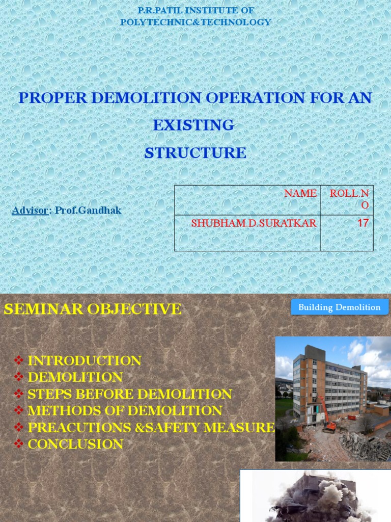 Proper Building Demolition Procedures | PDF | Technology & Engineering