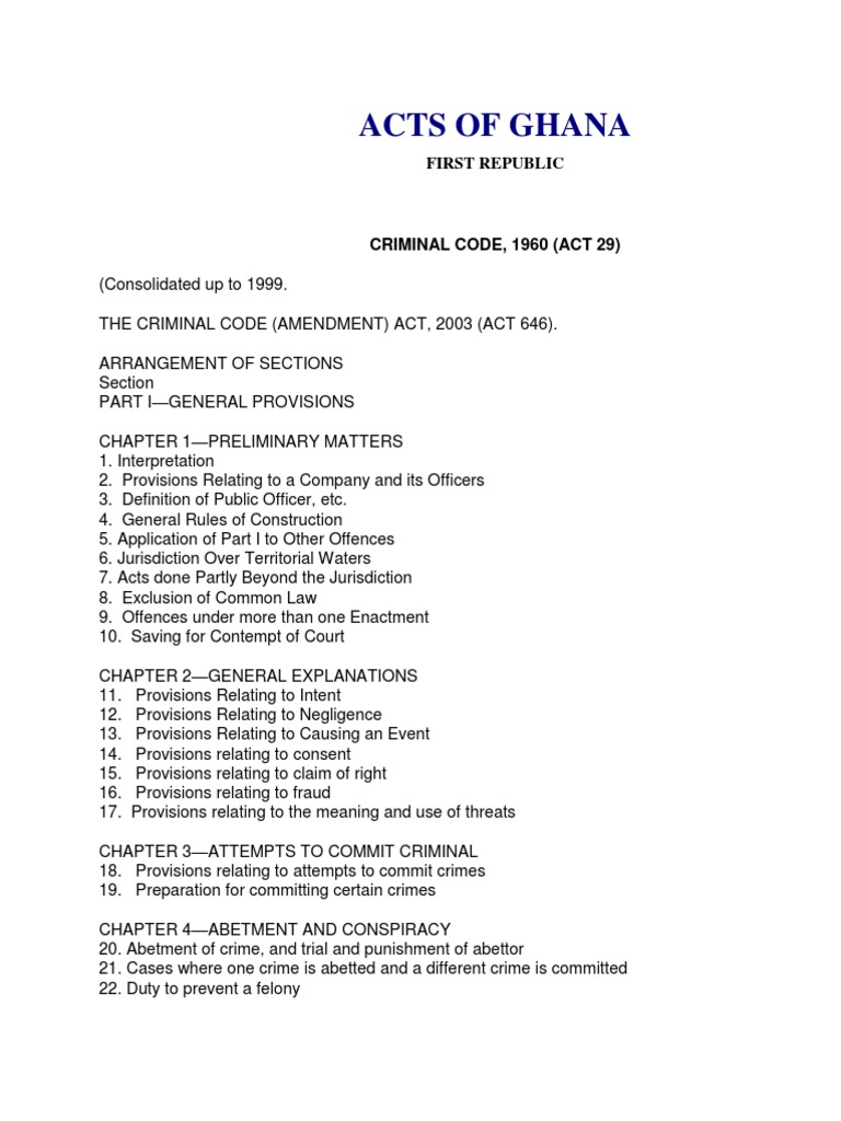 Criminal Offences Act_1960 ACT 29 (2) | PDF