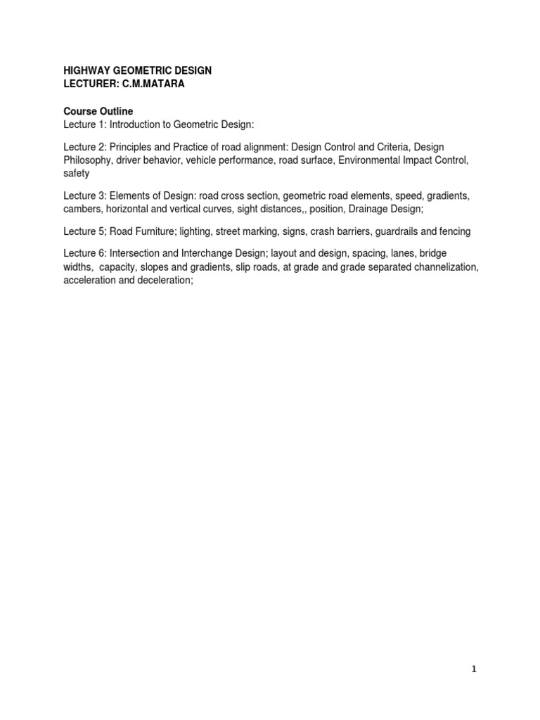 Lecture 1 Introduction To Geometric Design Pdf