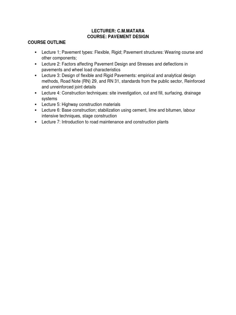 Lecture 1 Introduction To Pavement Design23.01.2020 | PDF | Road ...