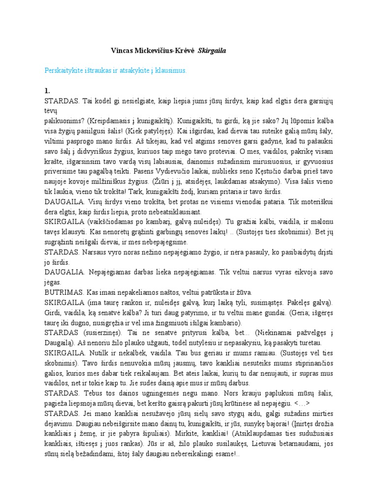 Kreve Skirgaila Istraukos | PDF