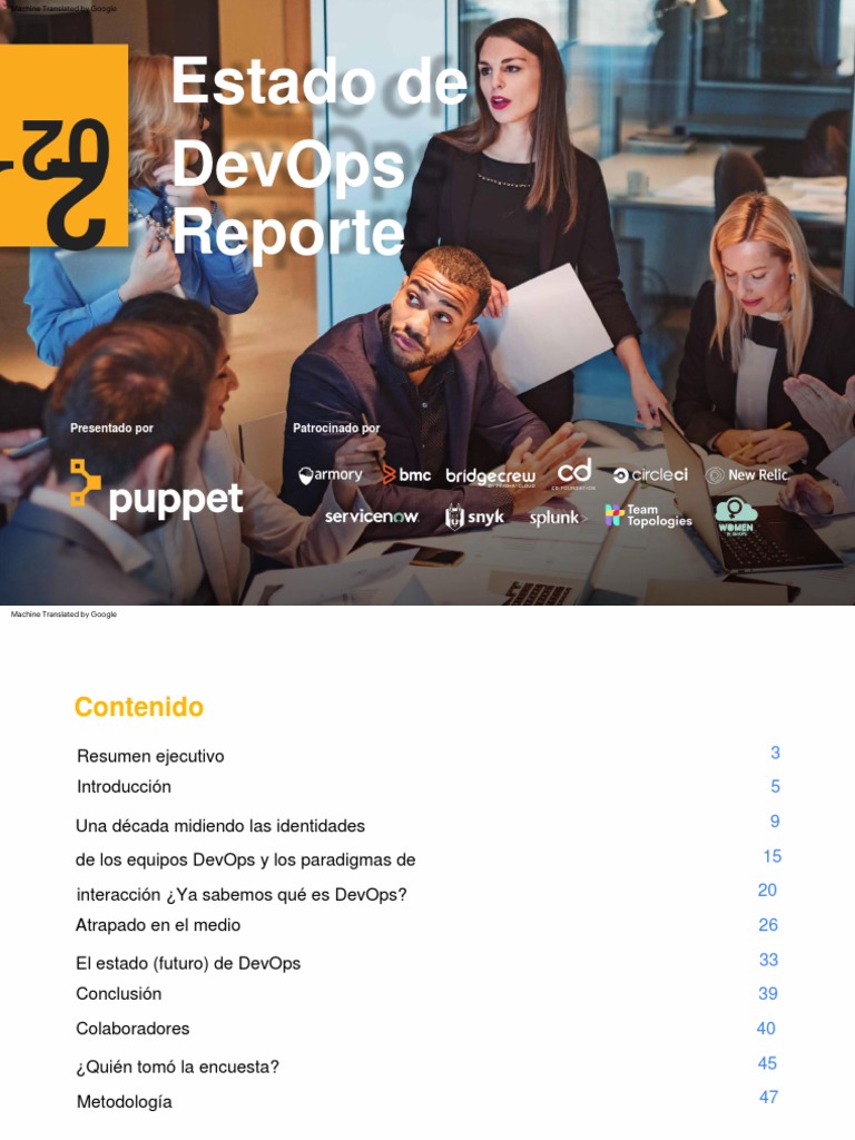 Puppet State of DevOps Report 2021 Español | PDF | Liderazgo | Software