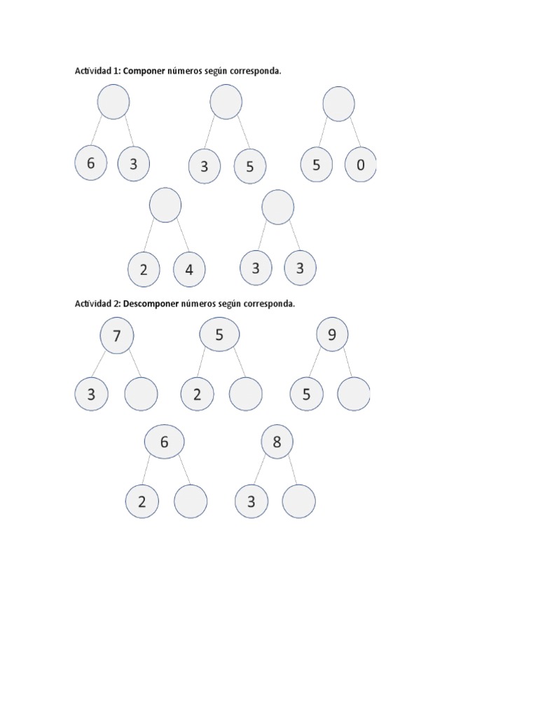 Componer y descomponer GUIA REPASO | PDF