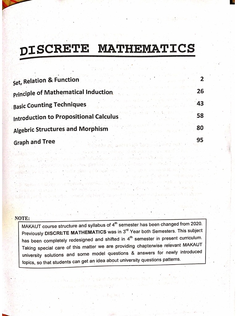 Discrete Mathematics 4thsem CSE 2023 | PDF Discrete Mathematics 4thsem CSE 2023 | PDF
