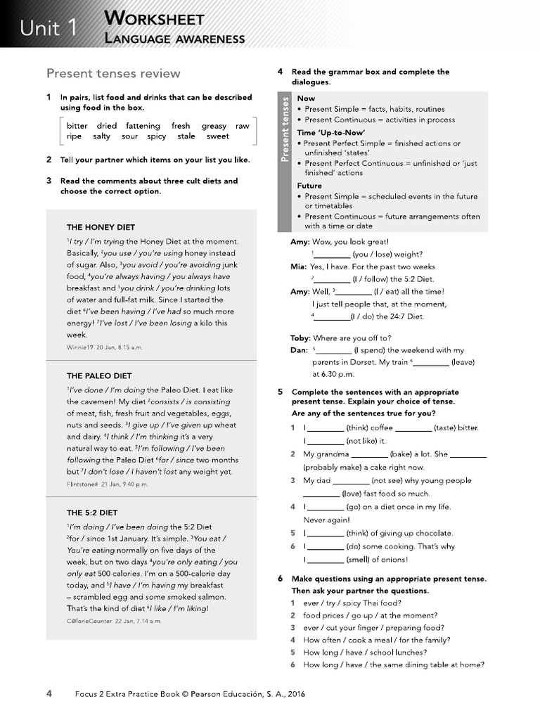 TensesReview, Verb Patterns and Question Tags | PDF