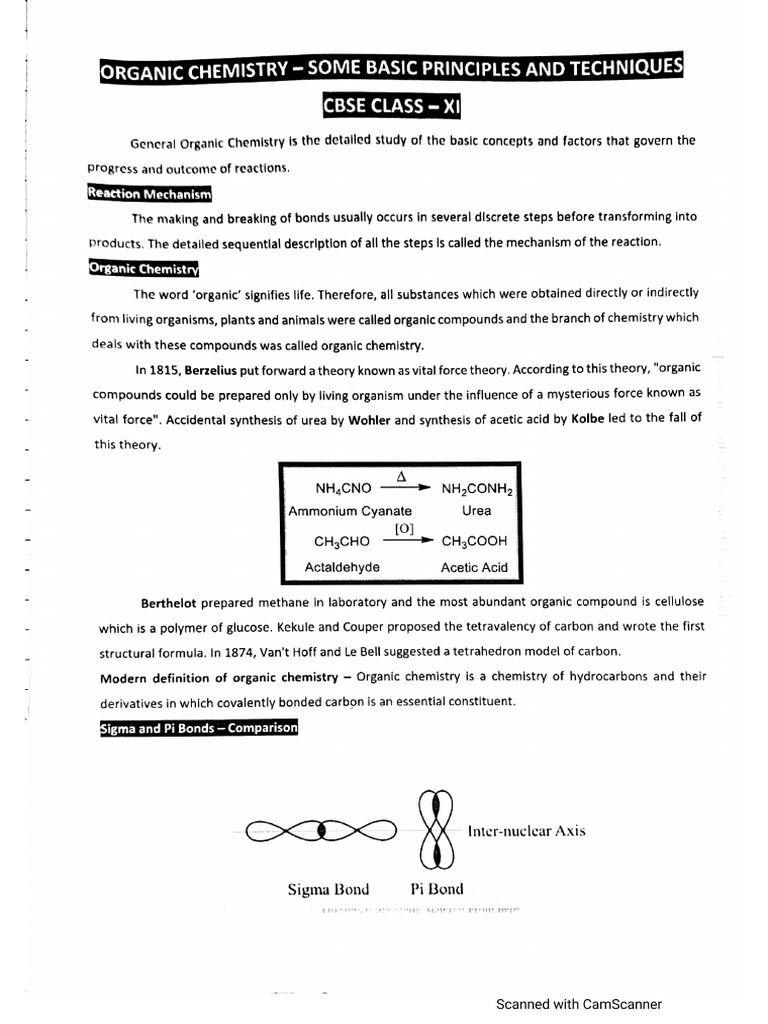 Notes - General Organic Chemistry | PDF